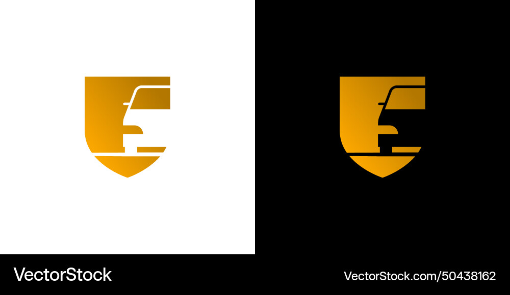 Unique and modern car insurance logo design Vector Image