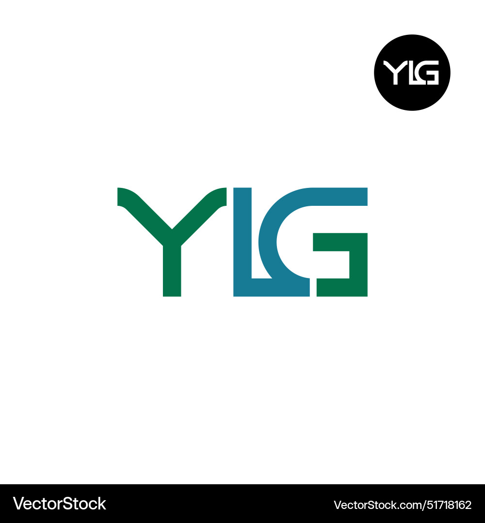 Ylg logo letter monogram design Royalty Free Vector Image