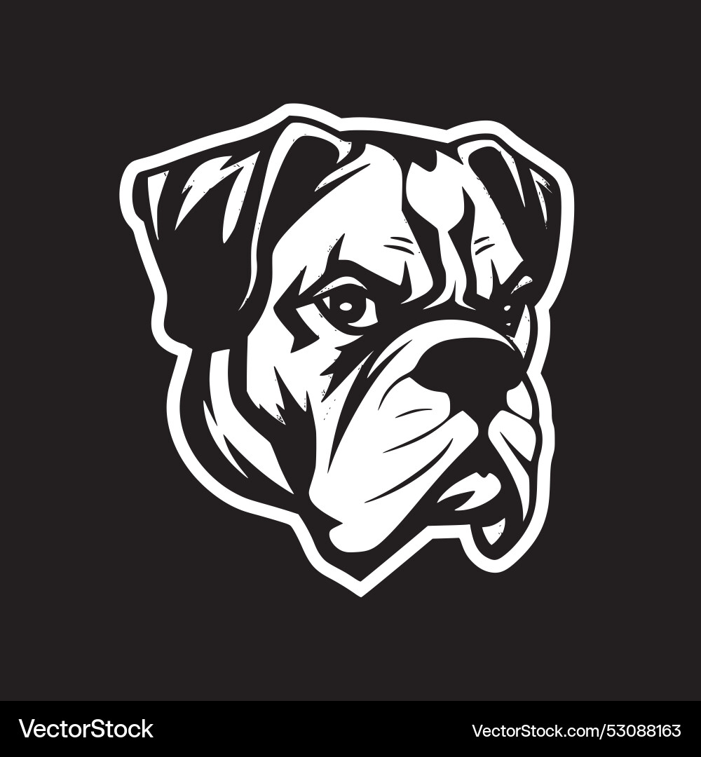Boxer dog - minimalist and flat logo Royalty Free Vector