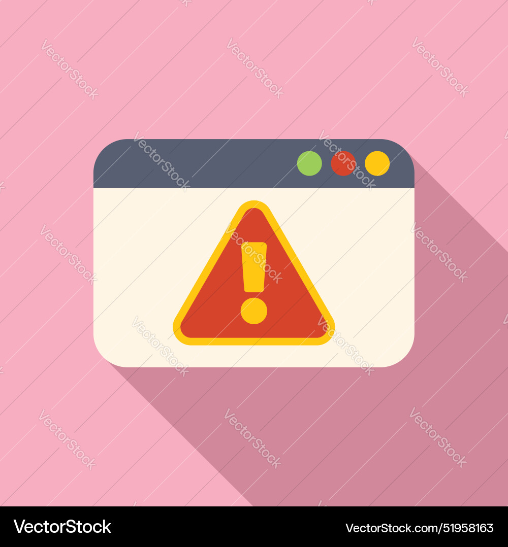 Browser window displaying error warning Royalty Free Vector Browser window displaying error warning Royalty Free Vector