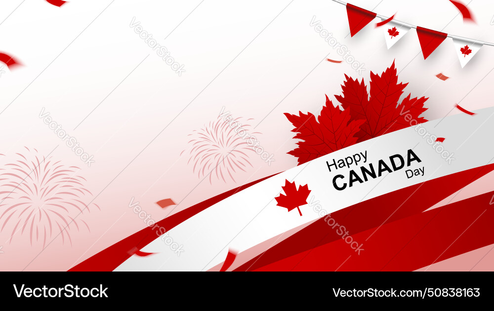 Canada day banner design Royalty Free Vector Image