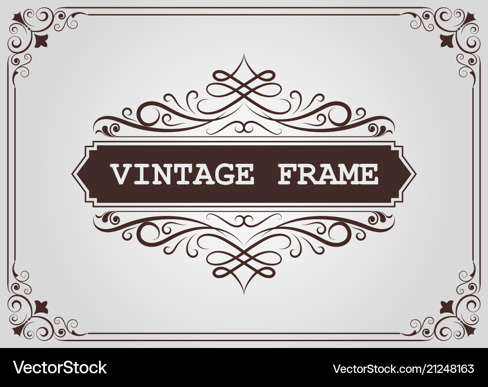 Decorative frame Royalty Free Vector Image - VectorStock