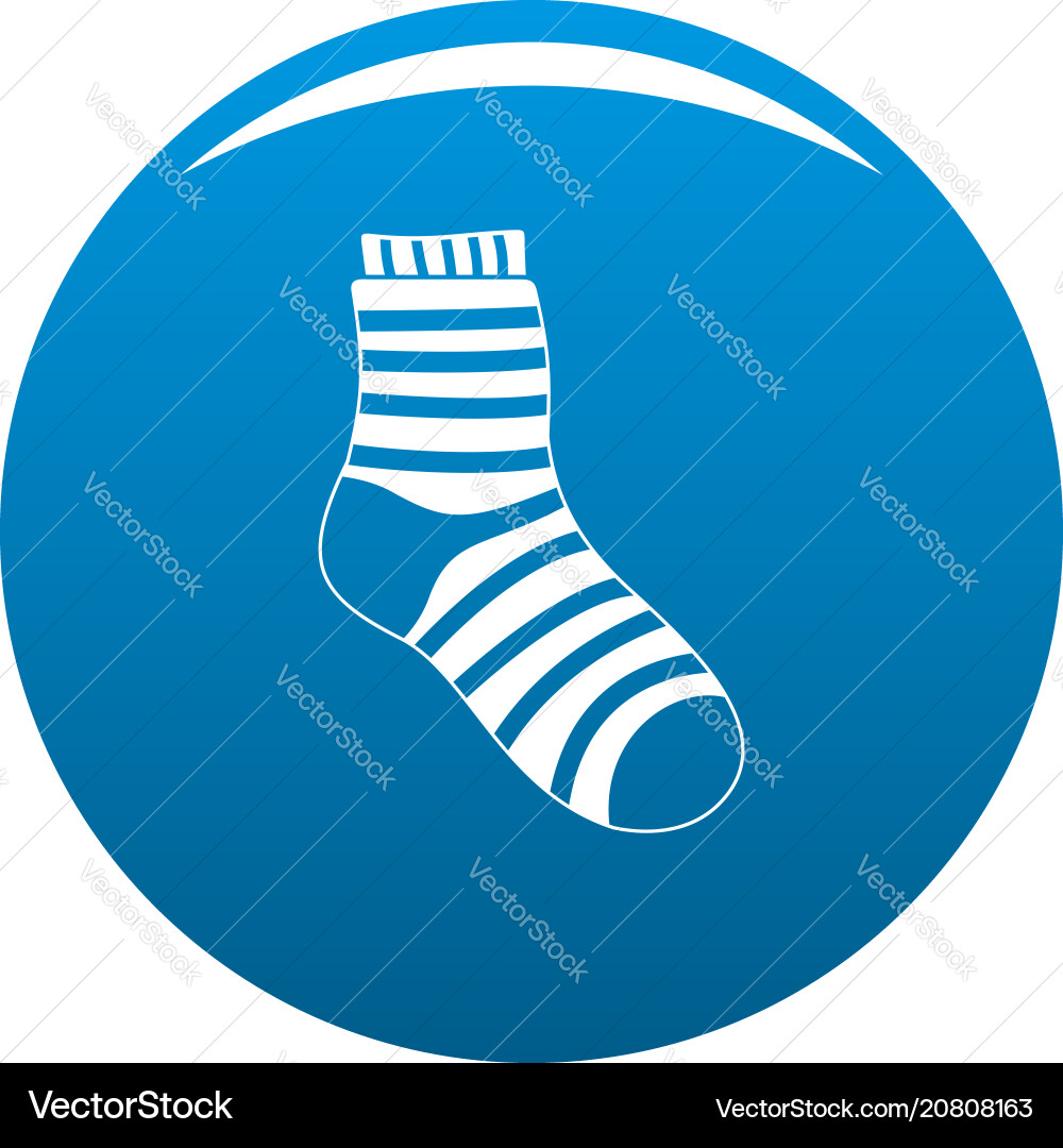 Fuzzy Socken-Symbol blau Lizenzfreies Vektorbild