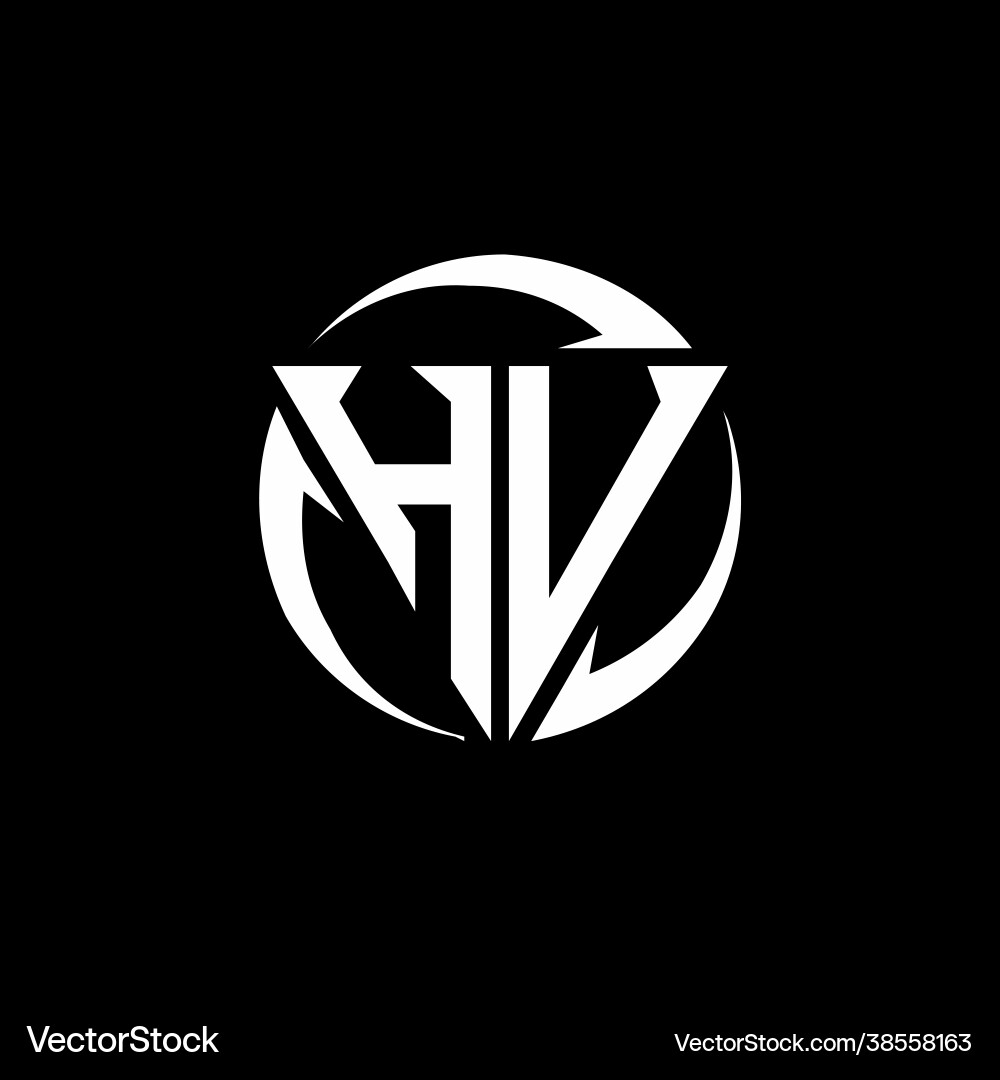 Hv logo monogram design template Royalty Free Vector Image