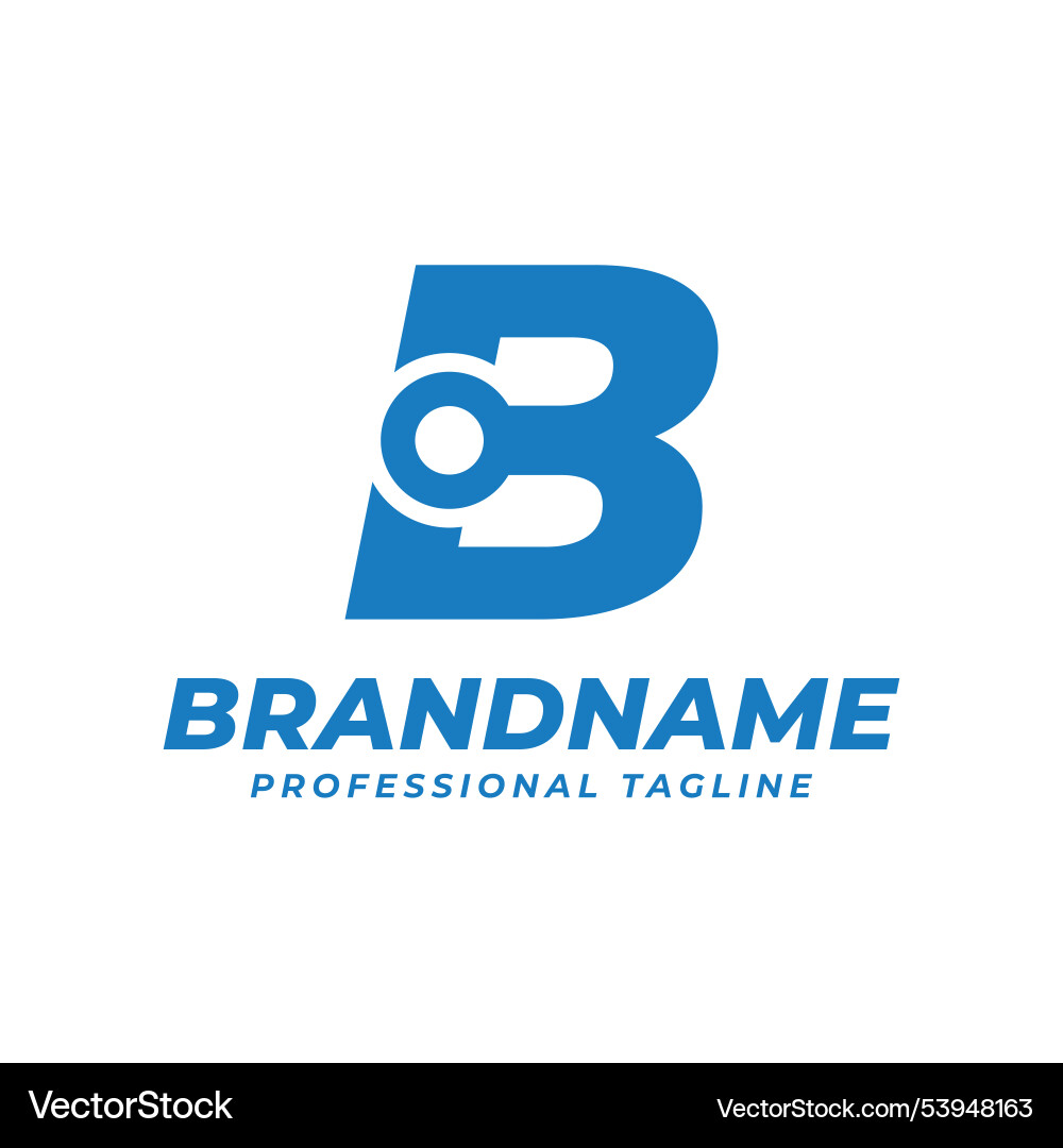 Letter b technology logo symbolizing innovation Vector Image