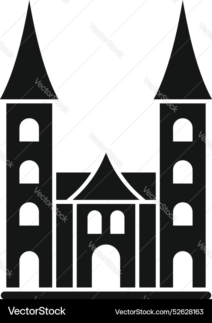 Medieval cathedral building representing religion Vector Image