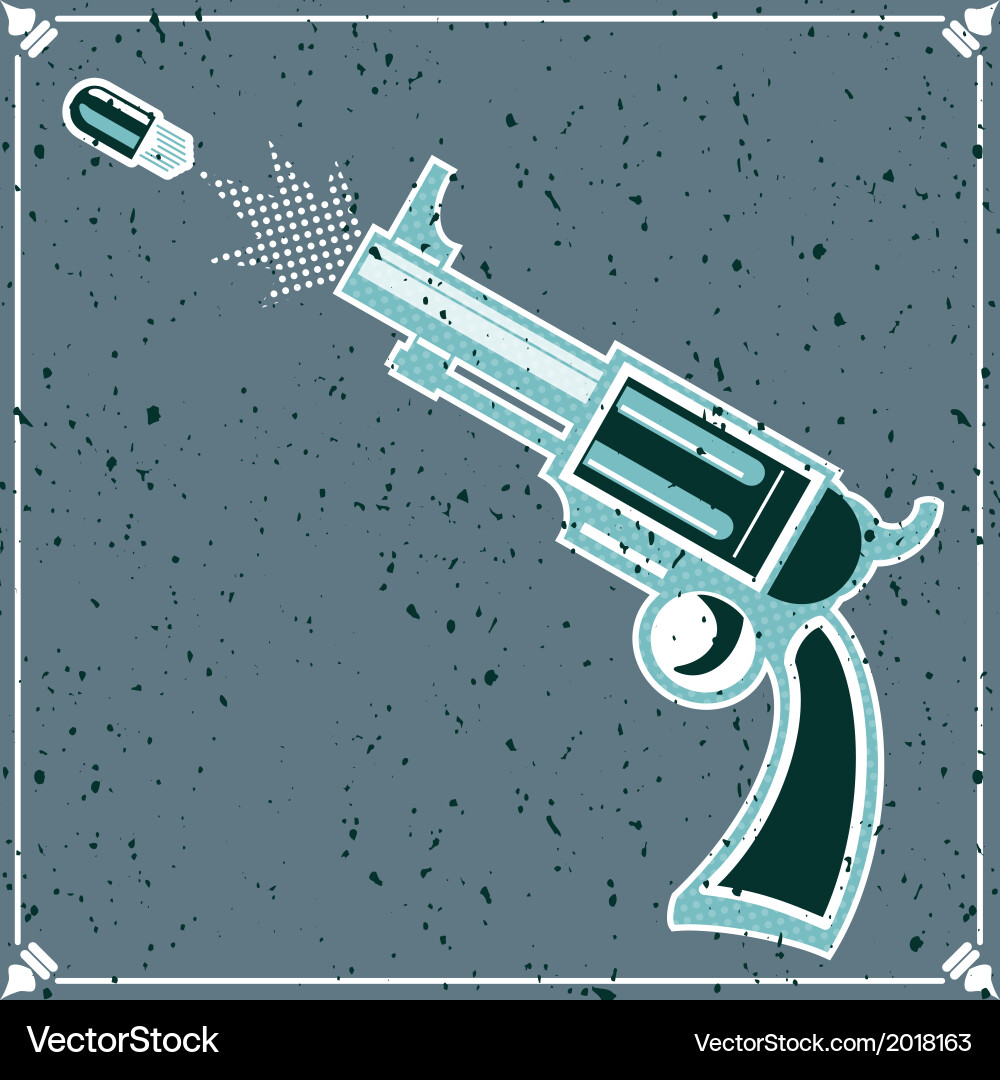 Revolver Royalty Free Vector Image - VectorStock