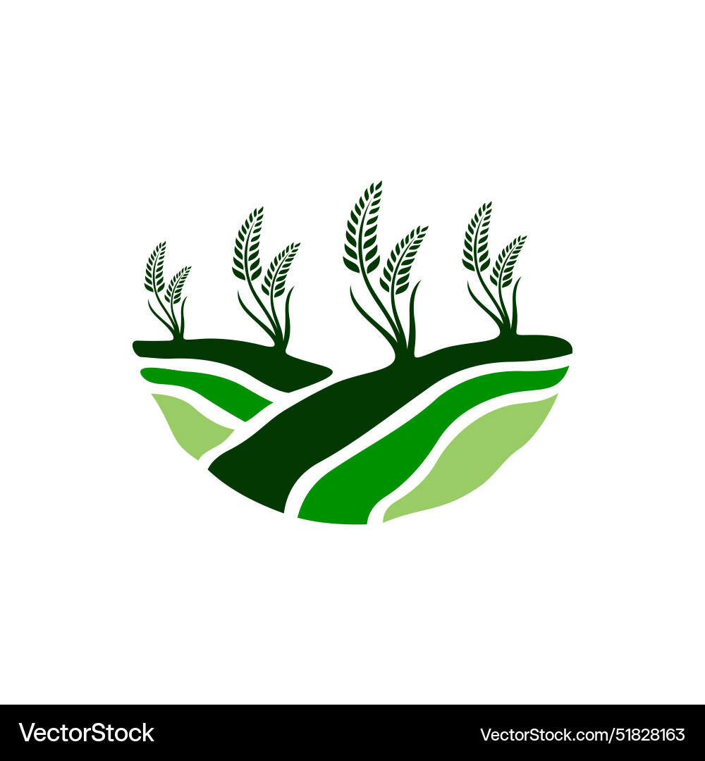 Wheat farm logo icon and template Royalty Free Vector Image