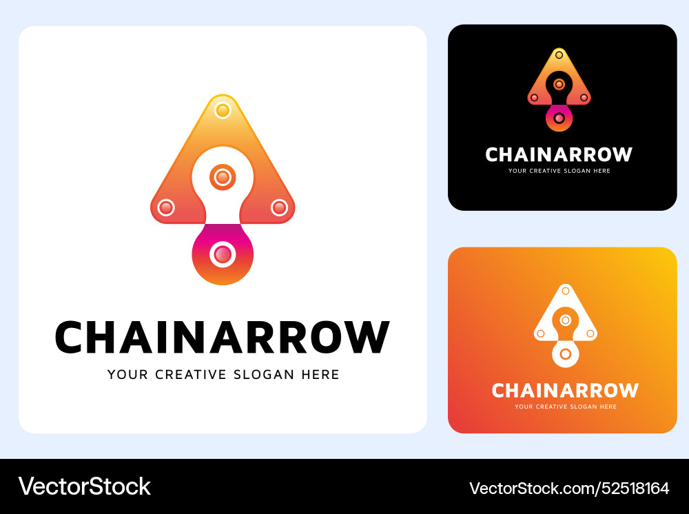 A chain arrow logo design template Royalty Free Vector Image