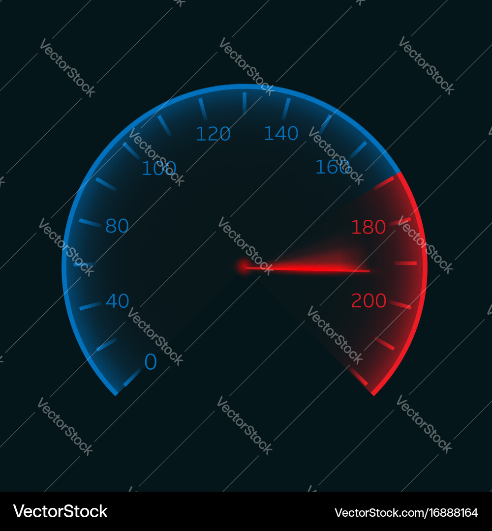 Digital speedometer Royalty Free Vector Image - VectorStock