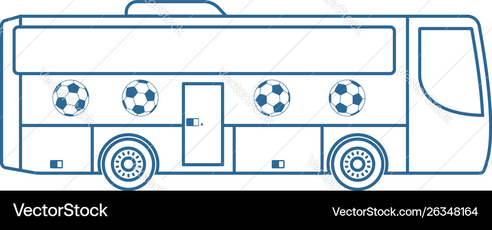 Football fan bus icon Royalty Free Vector Image