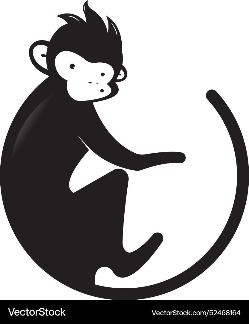 Monkey logo design Royalty Free Vector Image - VectorStock