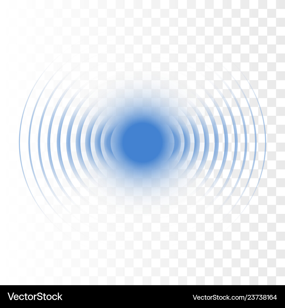 Sonar wave sign radar icon Royalty Free Vector Image