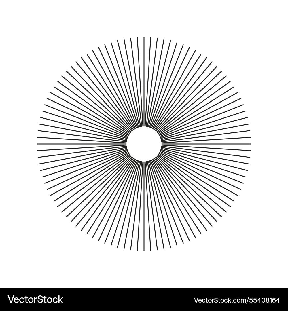 Sun star rays burst spokes with radiating Vector Image