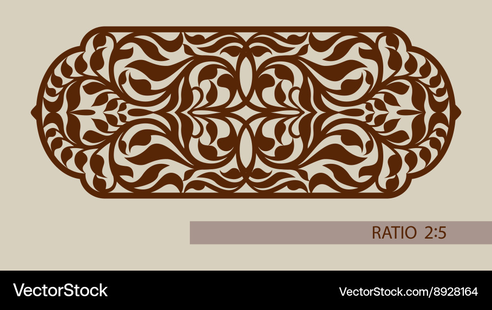 Template pattern for decorative panel Royalty Free Vector