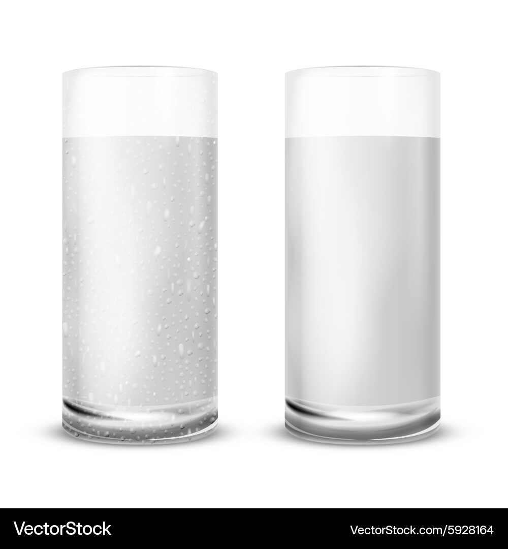 Water glass Royalty Free Vector Image - VectorStock