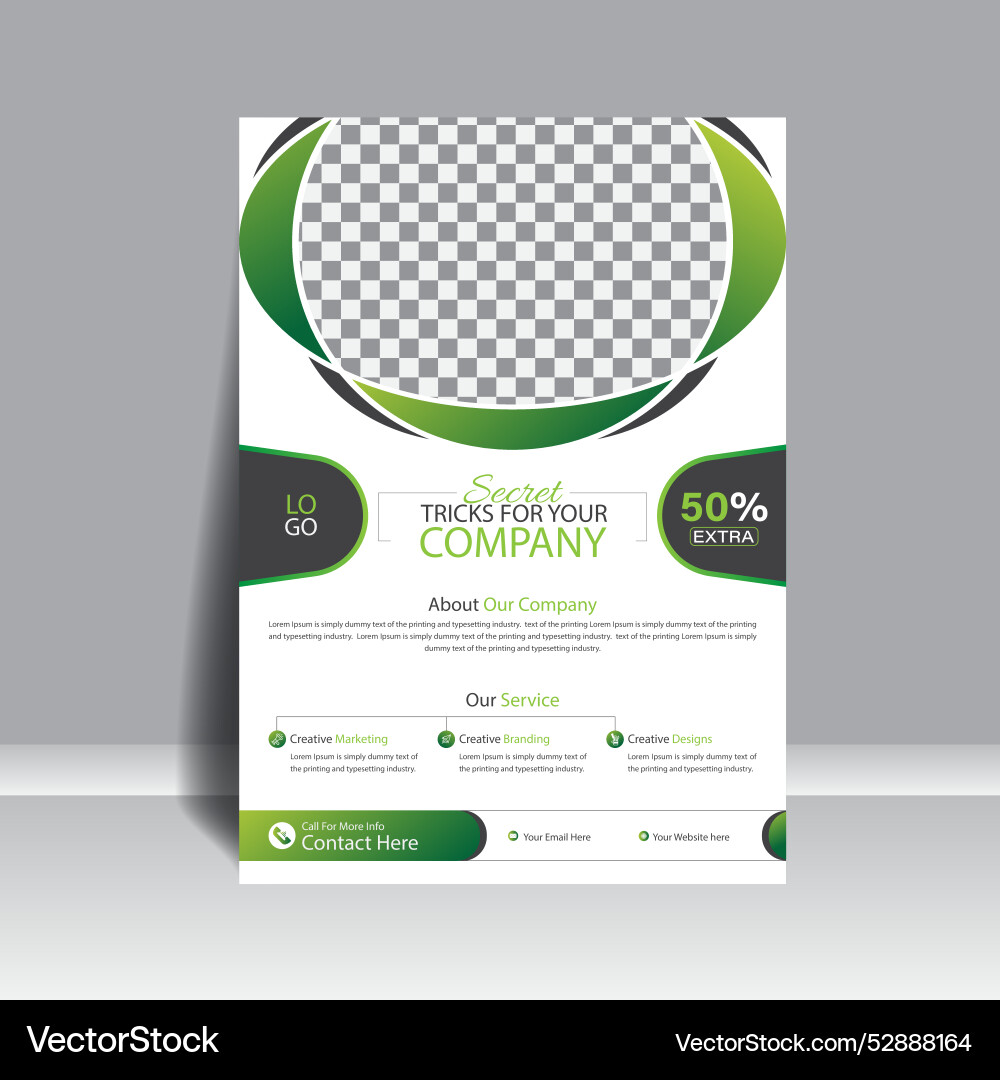 White background modern stylish flyer design – Royalty-Free Vector ...