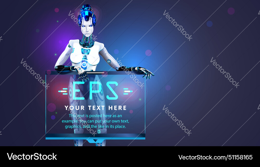 Ai or artificial intelligence in the form of a Vector Image