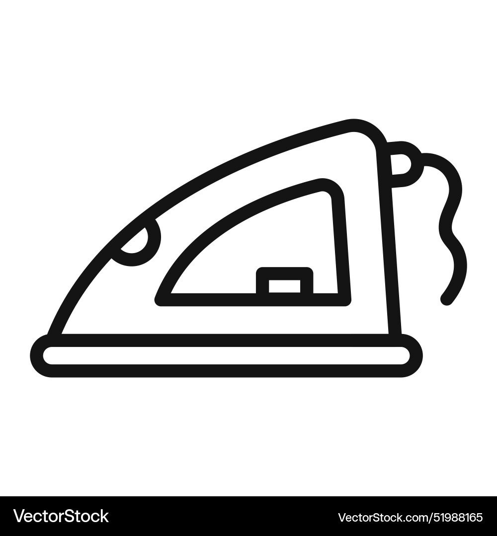 Electric iron icon mark in filled style Royalty Free Vector