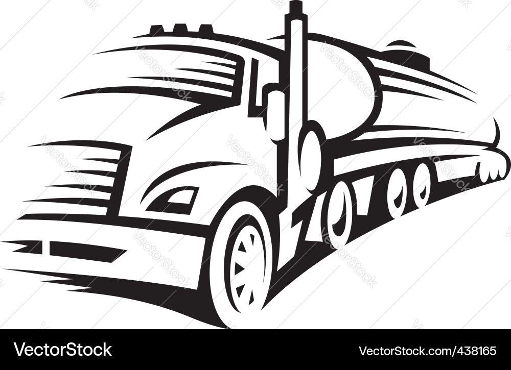 Fuel Tanker Truck Royalty Free Vector Image - VectorStock