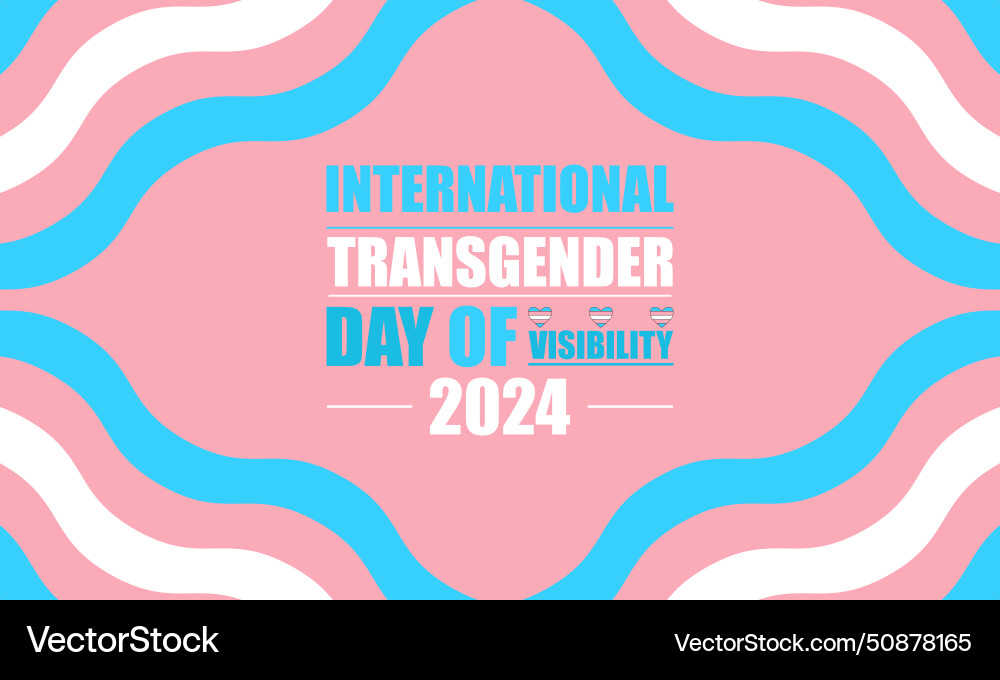 Gradient background international transgender day Vector Image