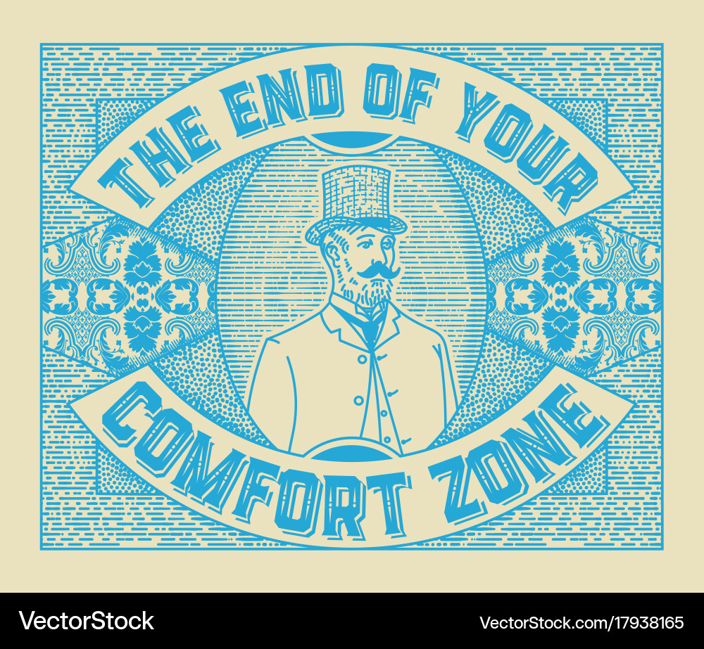 Old label with engraving Royalty Free Vector Image