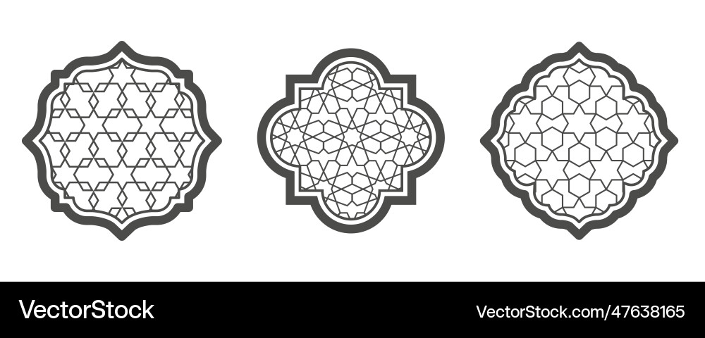 Ramadan window with pattern arabic architecture Vector Image
