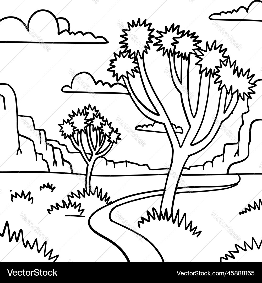 Square coloring page - black linear hand drawn Vector Image