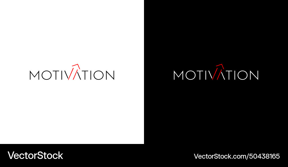 Unique and modern motivation logo design Vector Image
