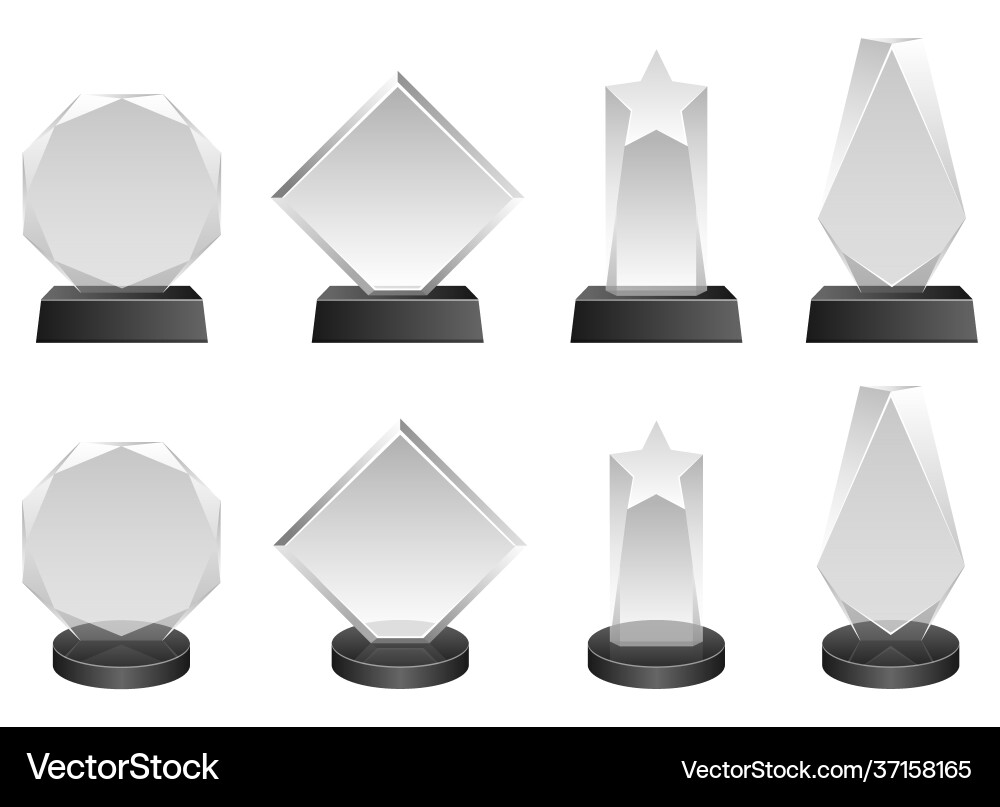 Winner glass award design isolated on white Vector Image
