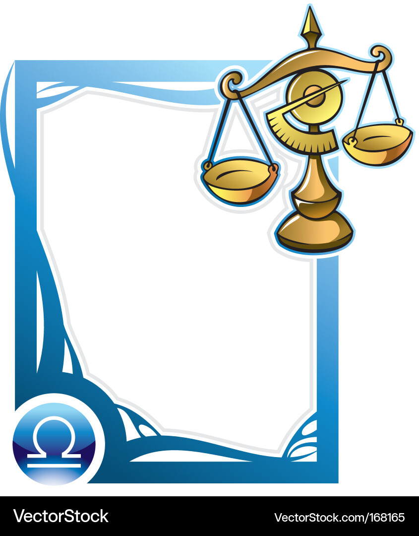 Zodiac frame series libra Royalty Free Vector Image