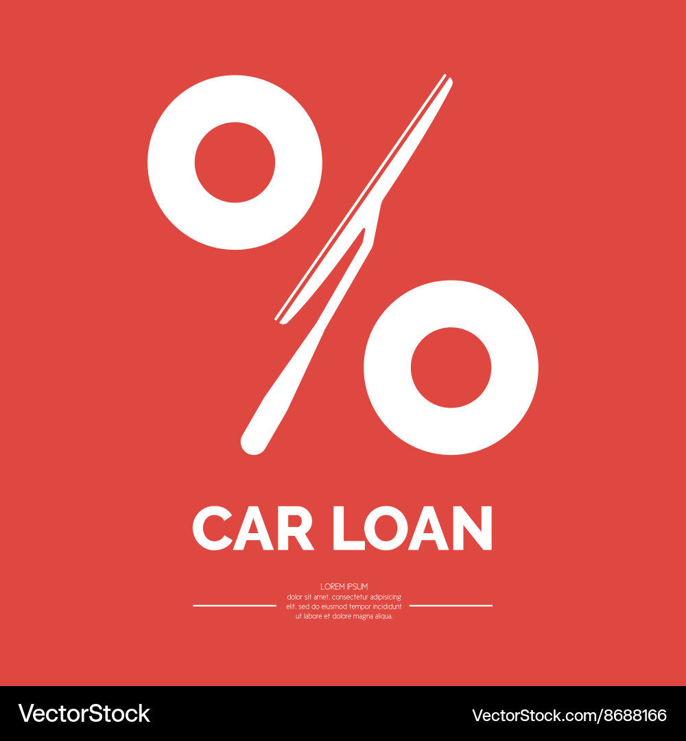 Car loan Royalty Free Vector Image - VectorStock