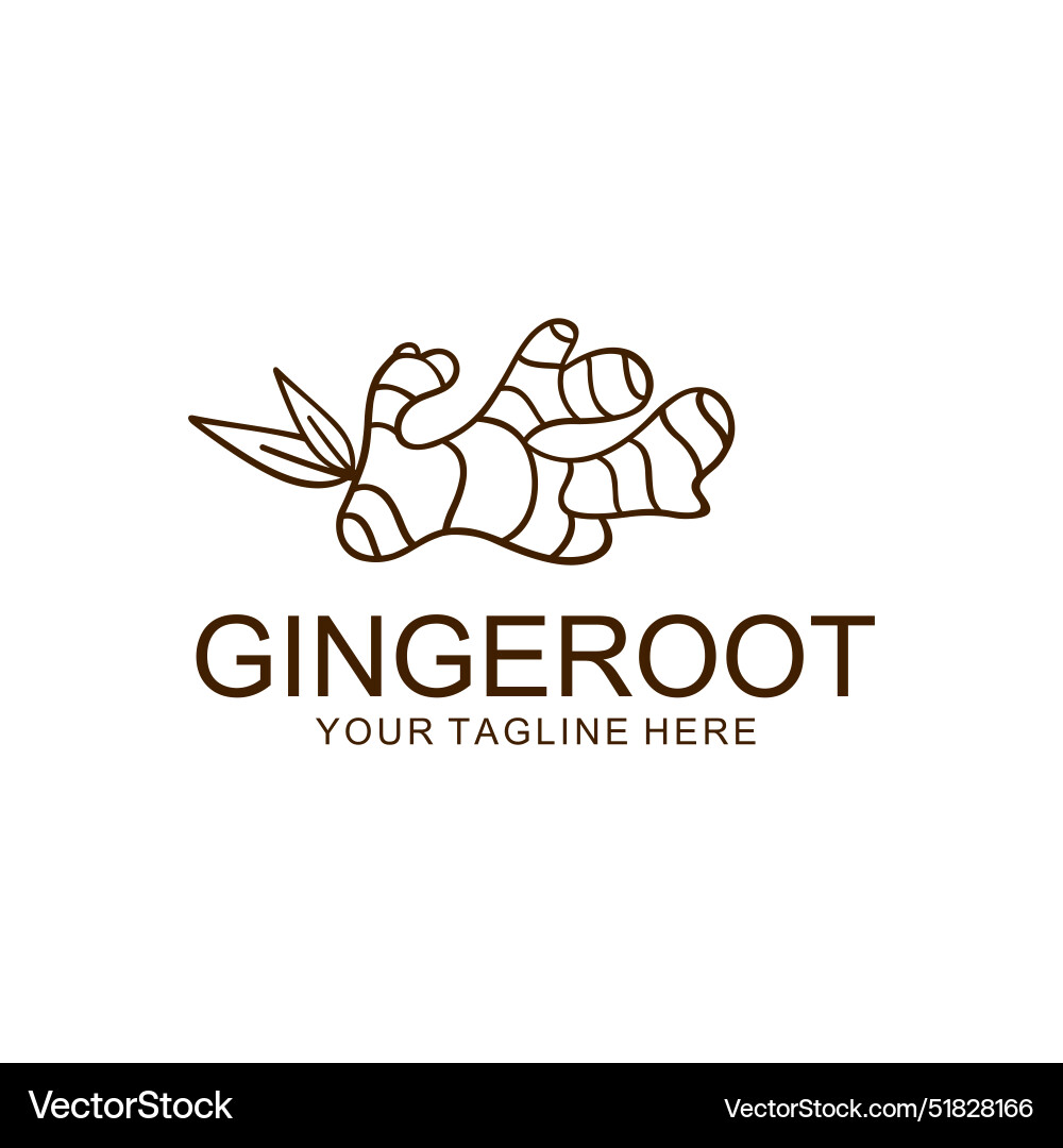 Creative ginger logo design Royalty Free Vector Image