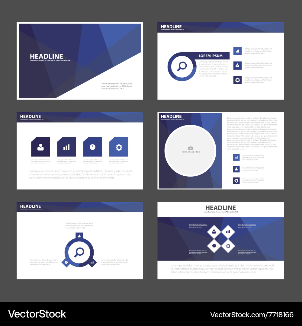 Purple presentation templates infographic elements