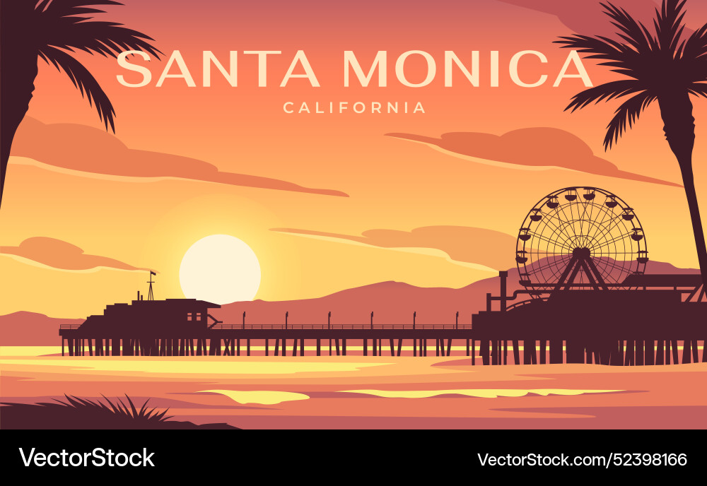 Travel destination poster landscape Royalty Free Vector