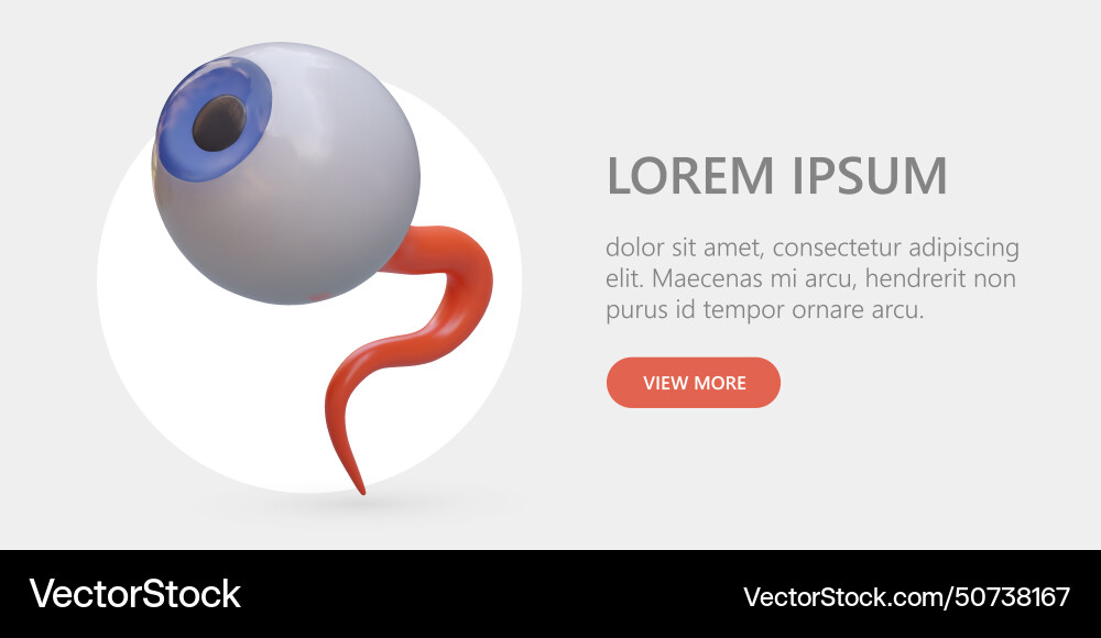 3d human eye services of oculist inspection Vector Image