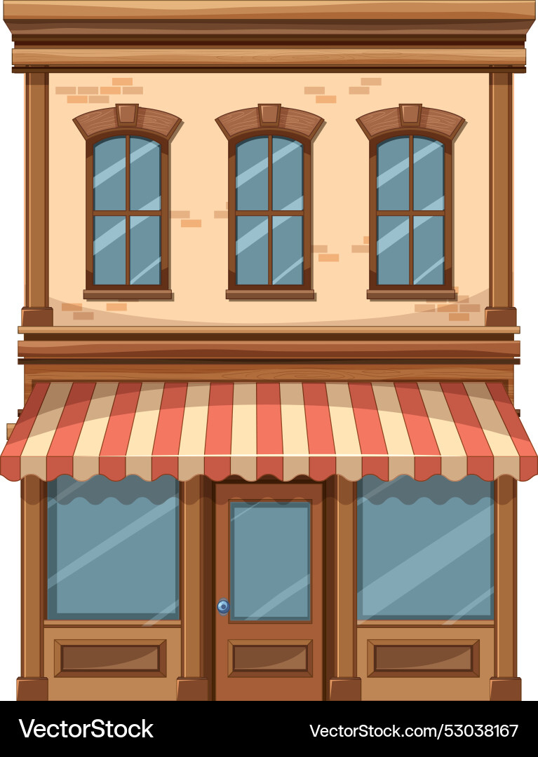 A classic two-story building Royalty Free Vector Image