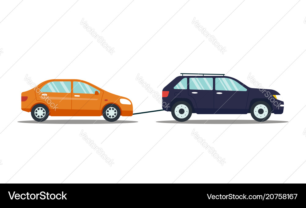 Car evacuating broken or damaged auto isolated Vector Image