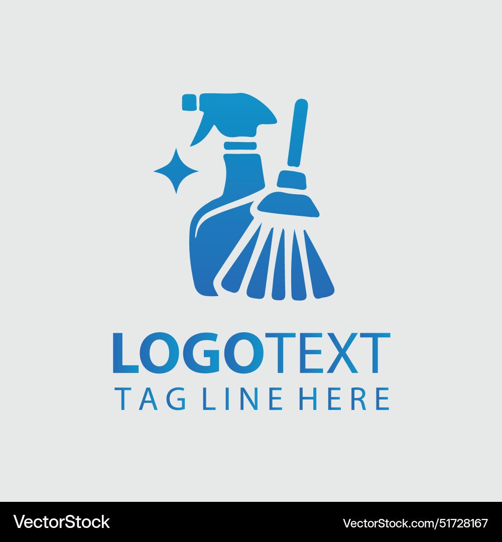 Cleaner logo Royalty Free Vector Image - VectorStock