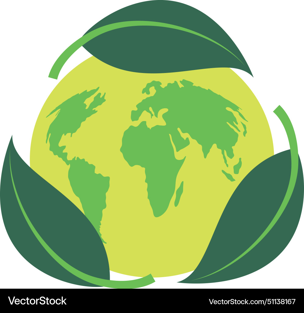 Eco label world Royalty Free Vector Image - VectorStock