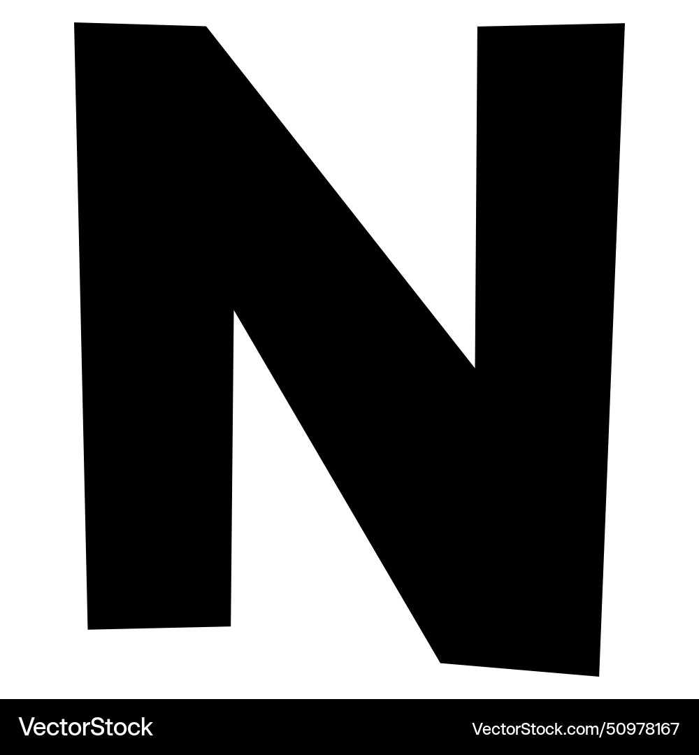 English alphabet n 1 Royalty Free Vector Image