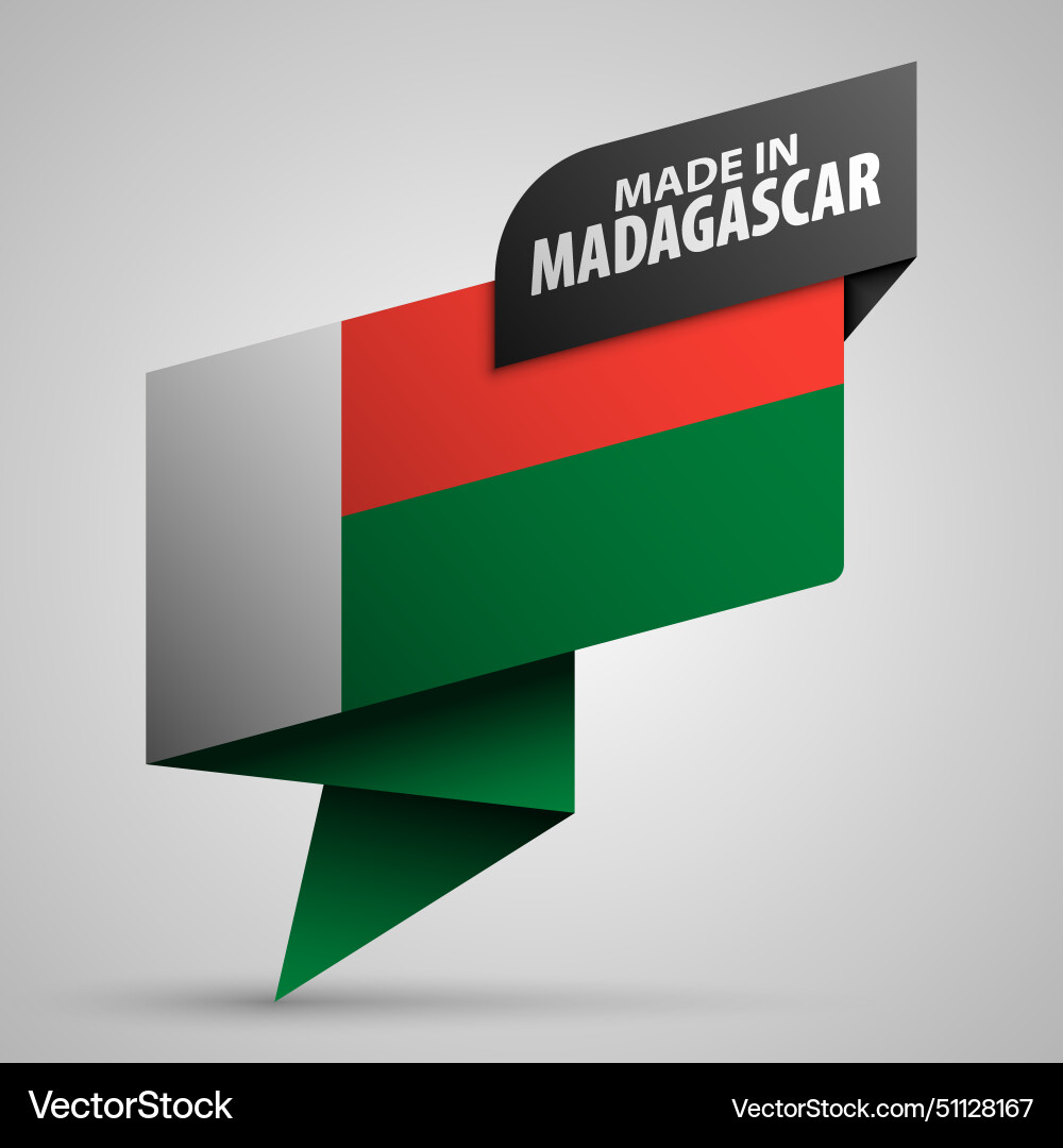 Made in madagascar graphic and label Royalty Free Vector