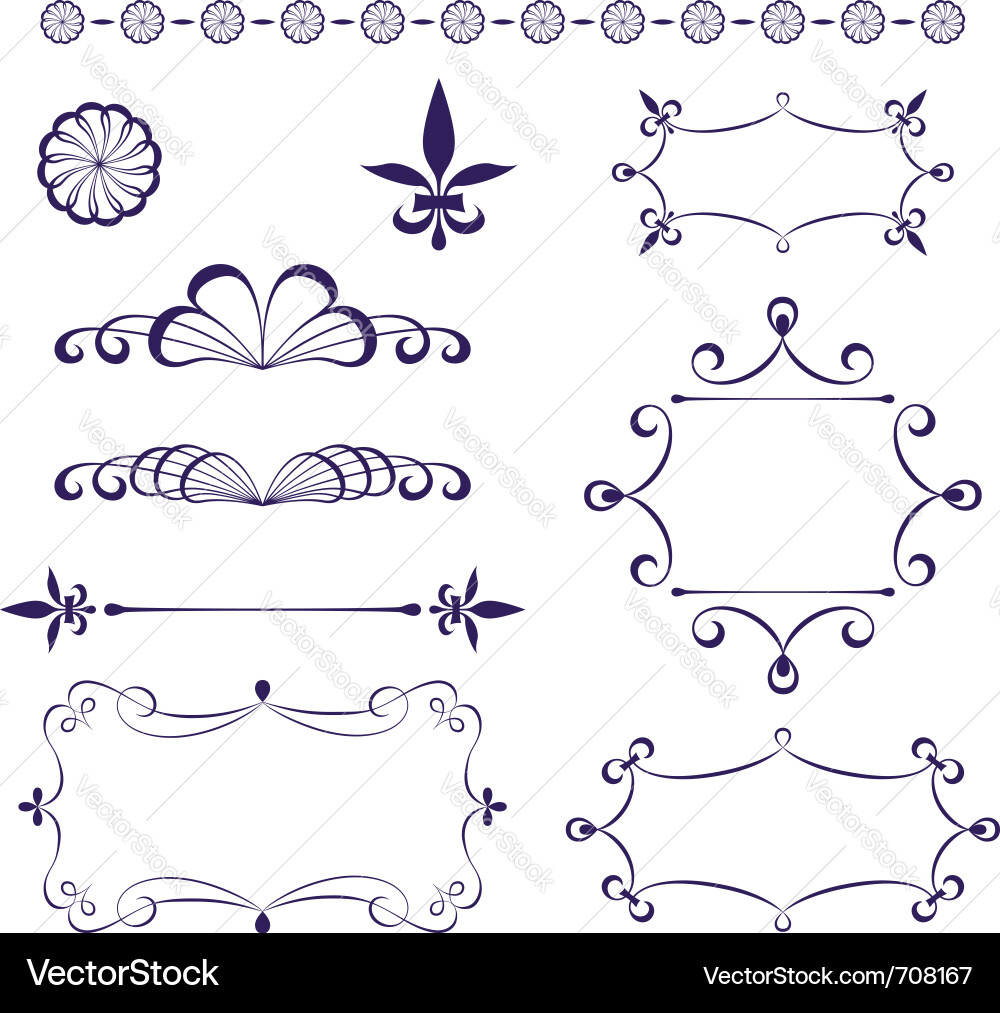 Retro design elements Royalty Free Vector Image