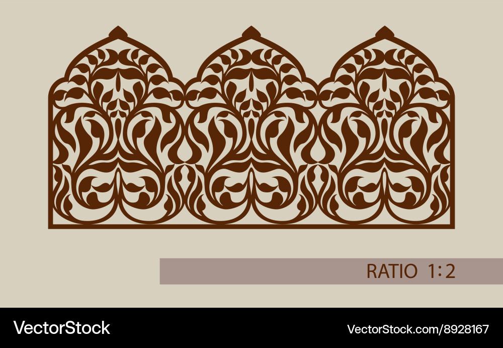 Template pattern for decorative panel Royalty Free Vector