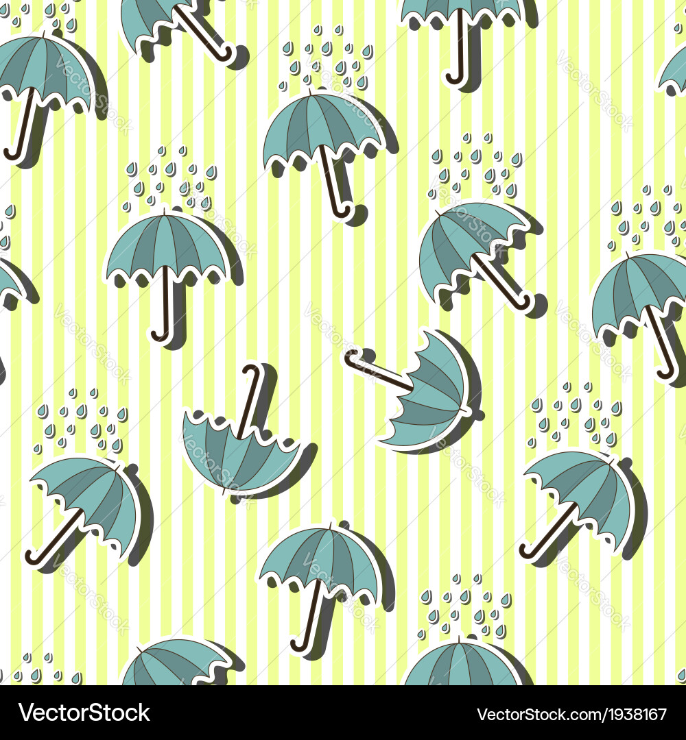 Umbrella seamless pattern Royalty Free Vector Image
