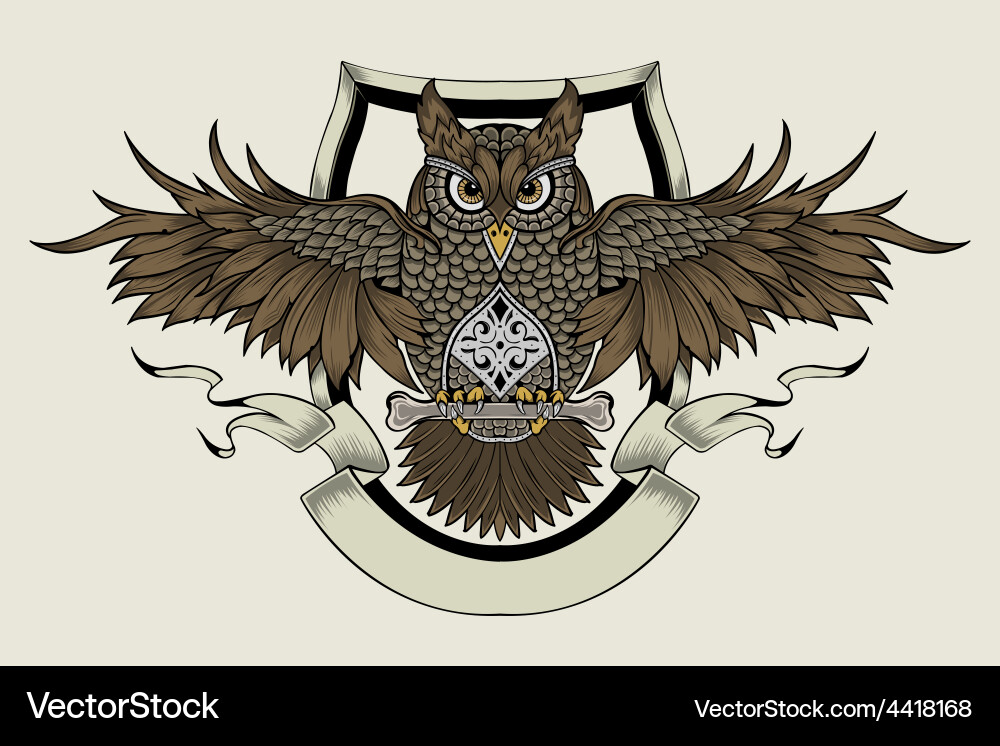 An owl Royalty Free Vector Image - VectorStock