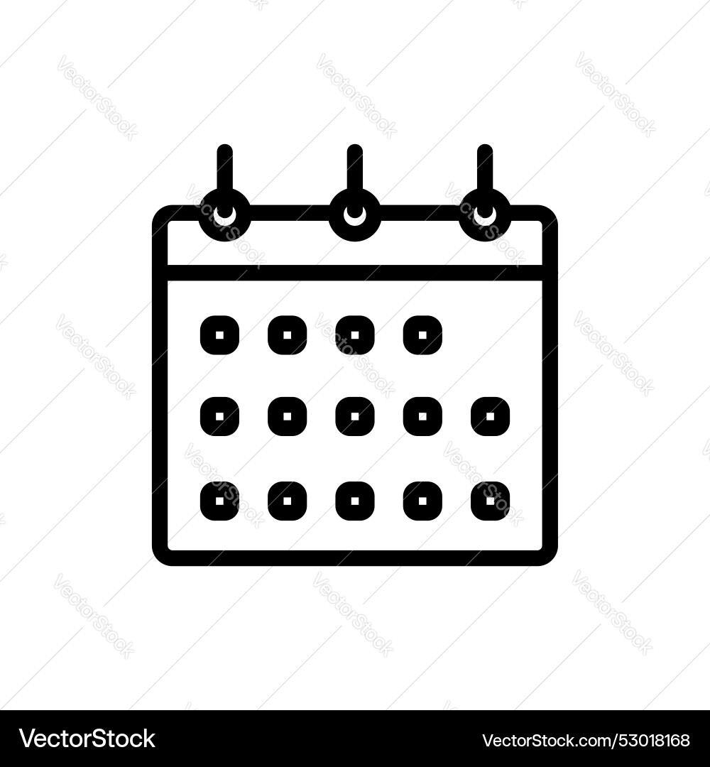 Calendar icon set day week month or year Vector Image