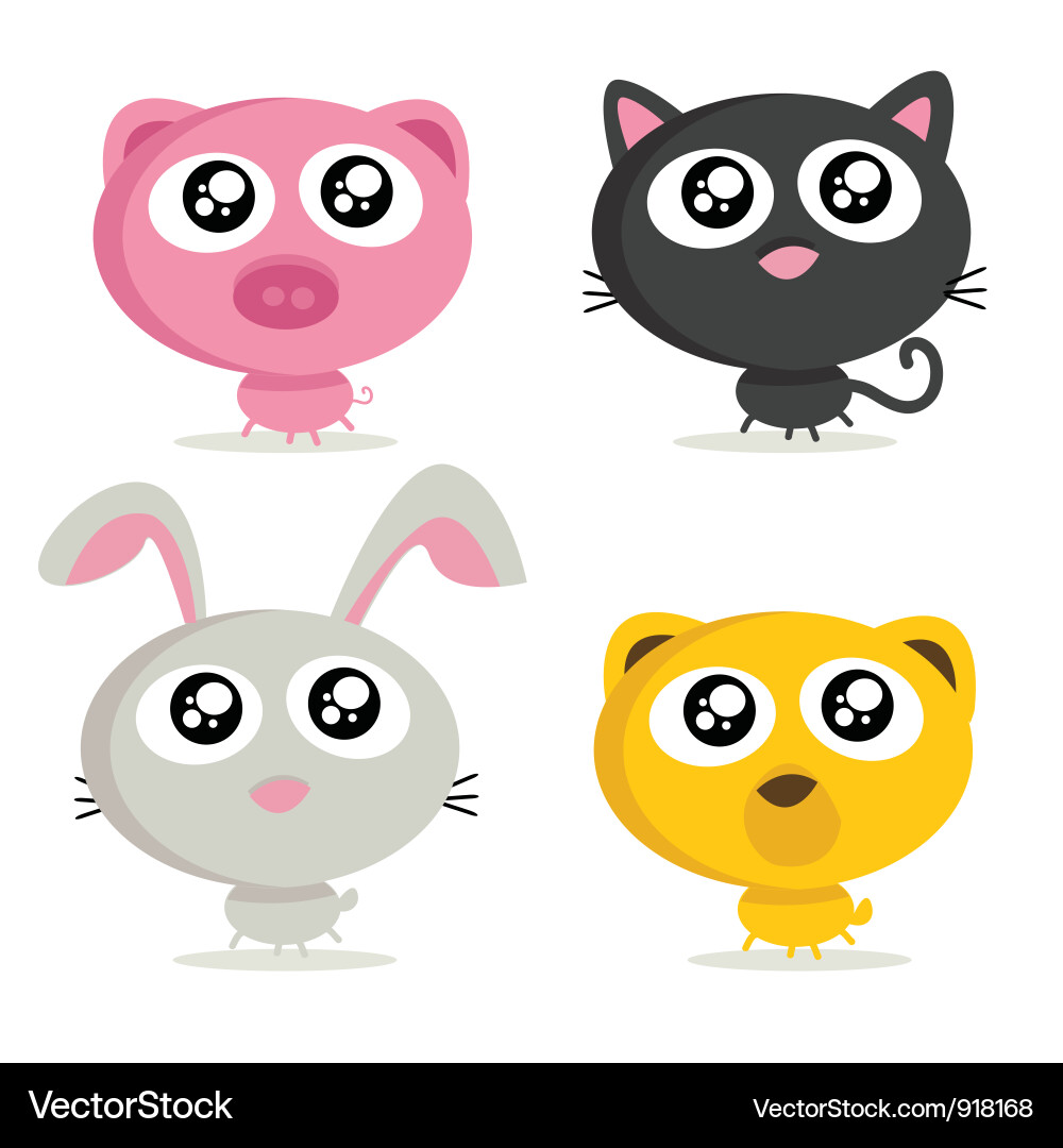 Cute animals Royalty Free Vector Image - VectorStock