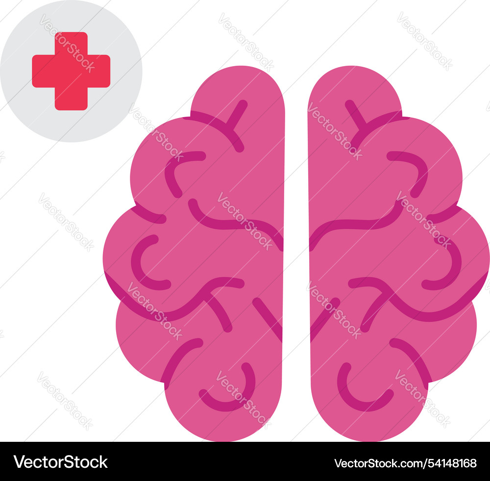 Neurology flat icon design Royalty Free Vector Image