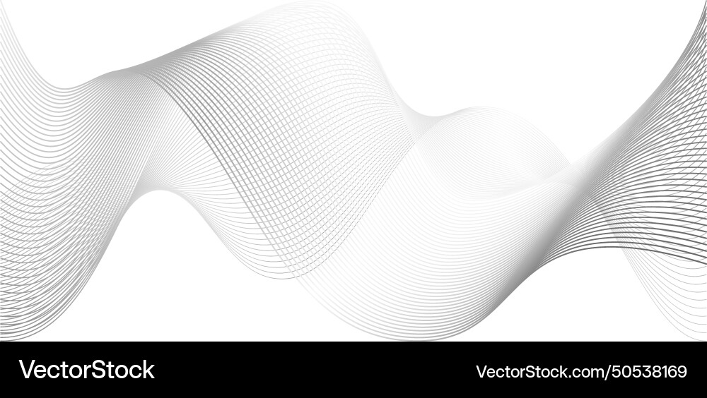 Abstract sine line waves wind air flow pattern Vector Image